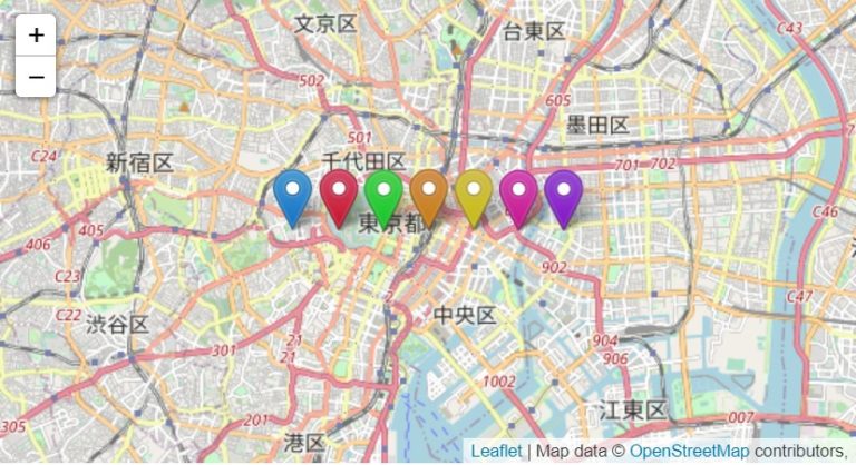【OpenStreetMap】Leafletでマーカーの色を変更する方法 - ITを分かりやすく解説